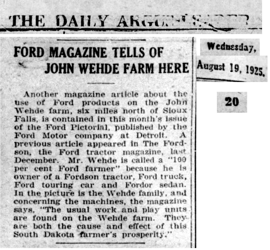 Wehde Farm – Mark's Relatives
